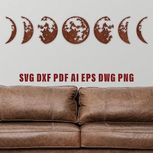 Multilayer Moon Laser Cut File SVG Layered Moon Phases Instant Download ...