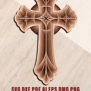 Layered Cross Laser Cut File 3D Multilayer Cross Layered Plywood ...