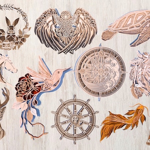 Multi Layer Laser Cut Bundle Layered Laser Cut File Bundle SVG ...