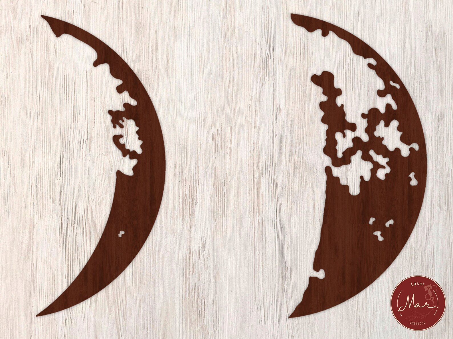 Multilayer Moon Laser Cut File SVG Layered Moon Phases Instant Download ...