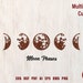 Multilayer Moon Laser Cut File SVG Layered Moon Phases Instant Download ...