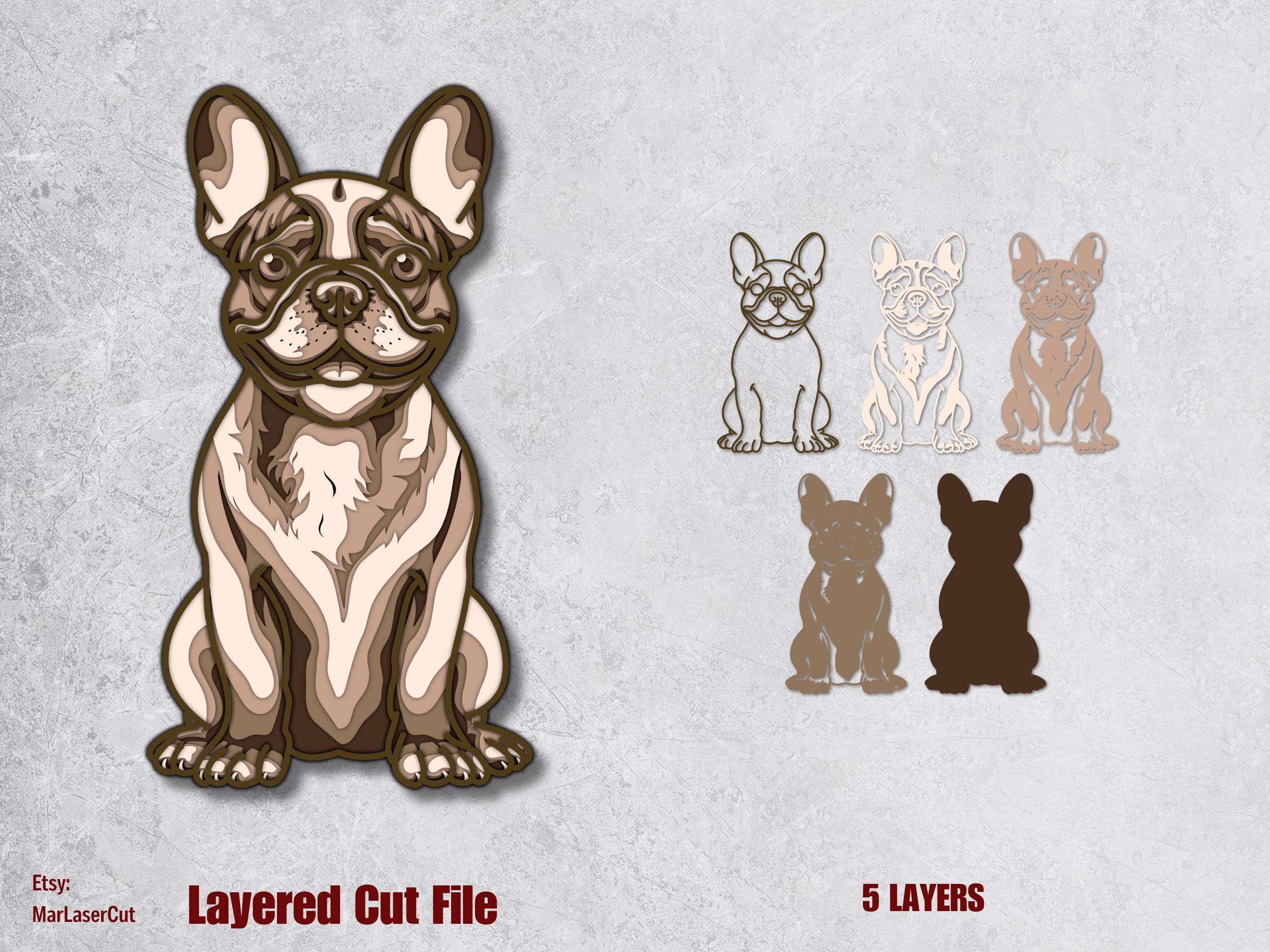 Multilayer Dog Bundle Laser Cut Files Golden Retriever Layered Laser ...