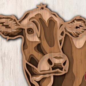 Multilayer Angus Cow Laser Cut File 3D Layered Cow Layered Dxf Dwg ...