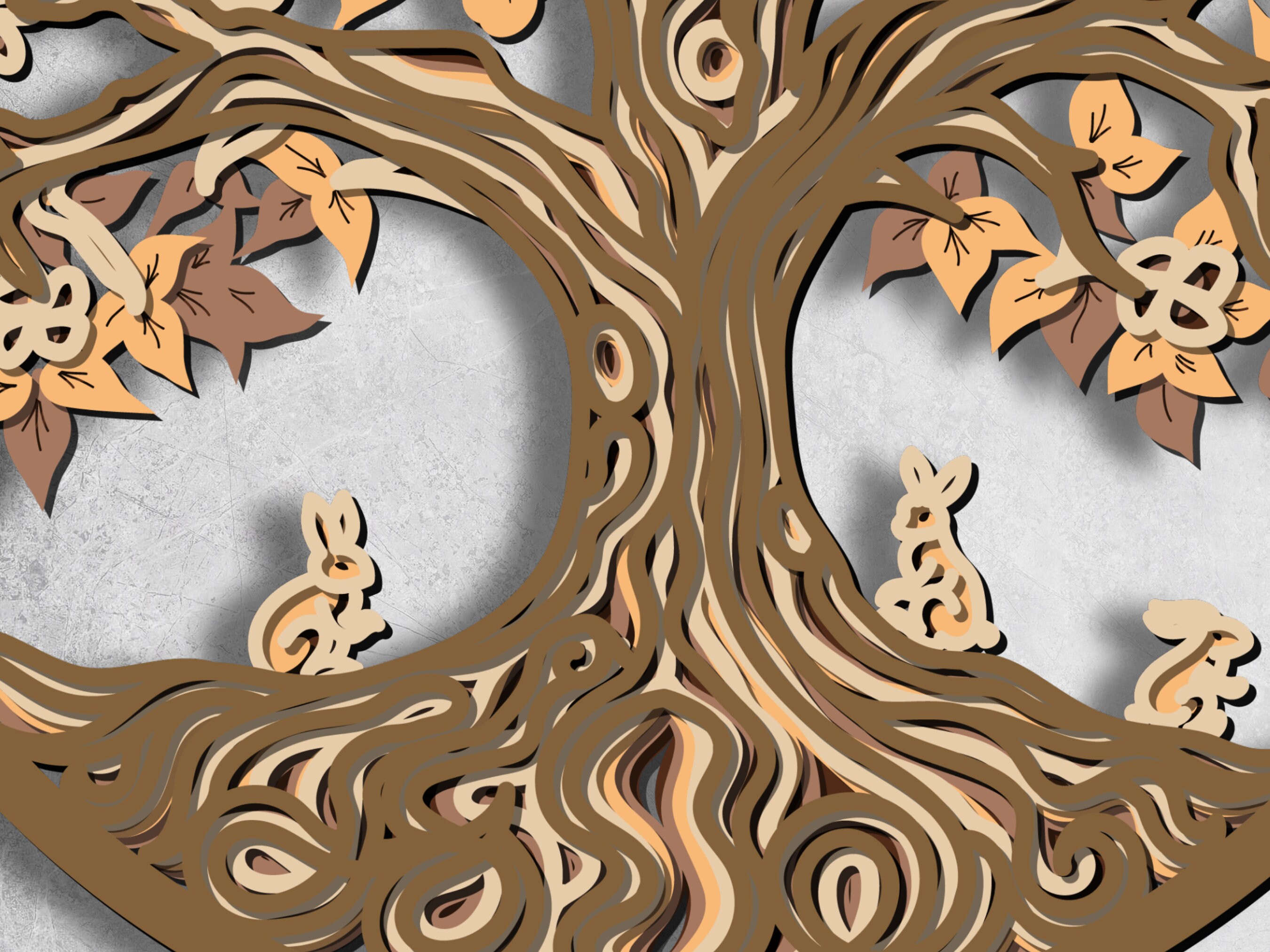 Tree of Life Layered SVG Tree of Life Svg Cut File 3d Layer Tree of ...