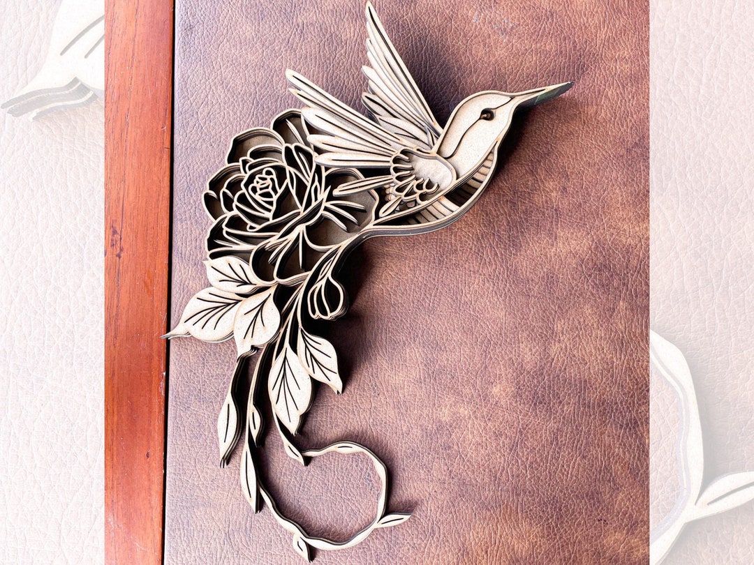 Multilayer Hummingbird Laser Cut 3D File SVG Mothers Day - Etsy
