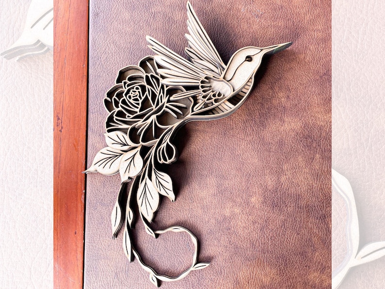 Hummingbird Laser Cut 3D File SVG Mothers Day Instant Download - Etsy