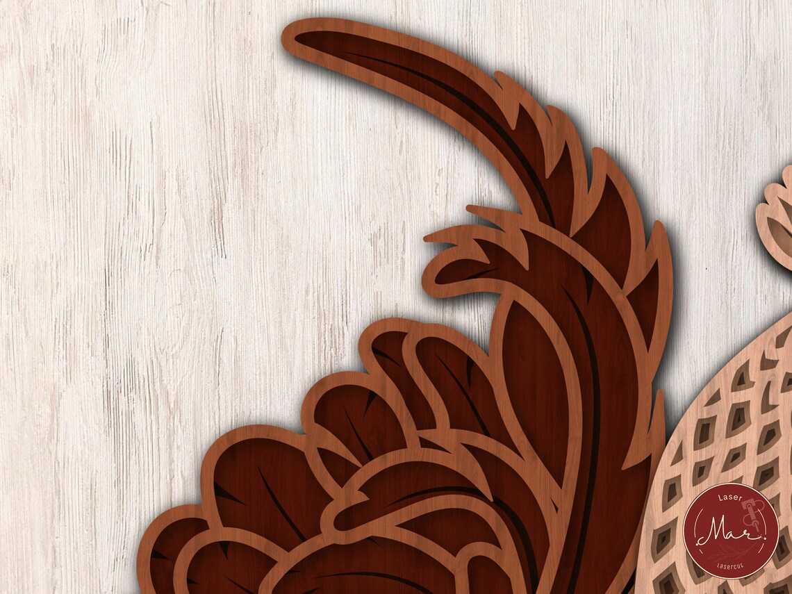 Multilayer Rooster Chicken Laser Cut File 3D Layered Rooster Layered ...
