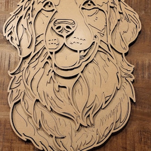 Multilayer Golden Retriever SVG Cut File Laser Paper Cutting Golden ...