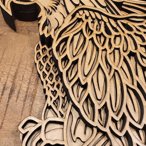 Multilayer Parrot Laser Cut File 3D Layered Parrot Paper Cut File SVG ...