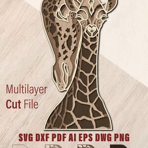 Layered Giraffe Mandala SVG: Laser Cut File, 3D Plywood Template ...