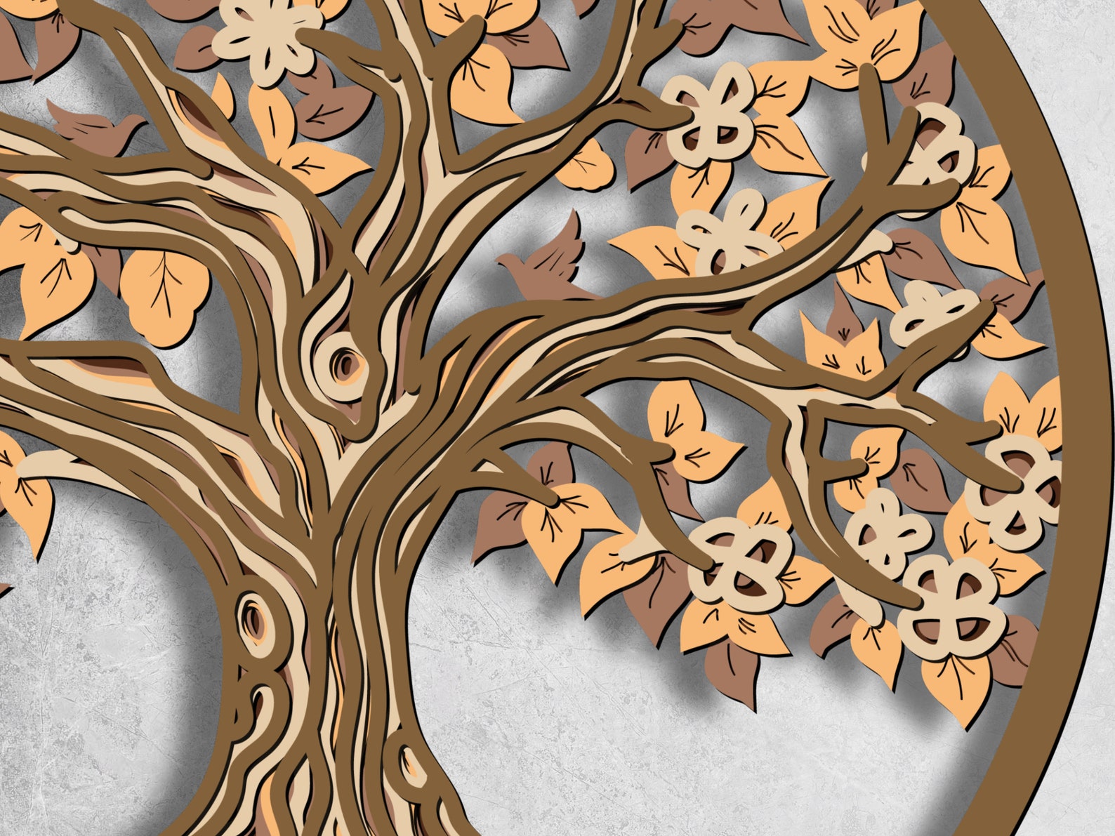 Tree of Life Layered SVG Tree of Life SVG Cut File 3d Layer Tree of ...