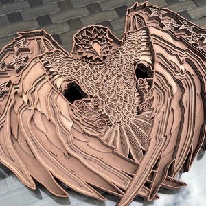 Multilayer American Eagle Laser Cut File 3D Layered Eagle Layered Dxf ...