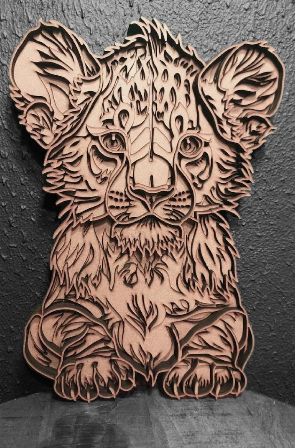 Baby Lion Layered SVG Lion Cub SVG Cut File 3d Layer Lion Mandala SVG ...