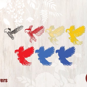 Multilayer Parrot Laser Cut File 3D Layered Parrot Paper Cut File SVG ...