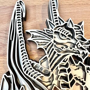 Dragon Laser Cut 3D File SVG Multilayer Laser Cut for Instant Download ...