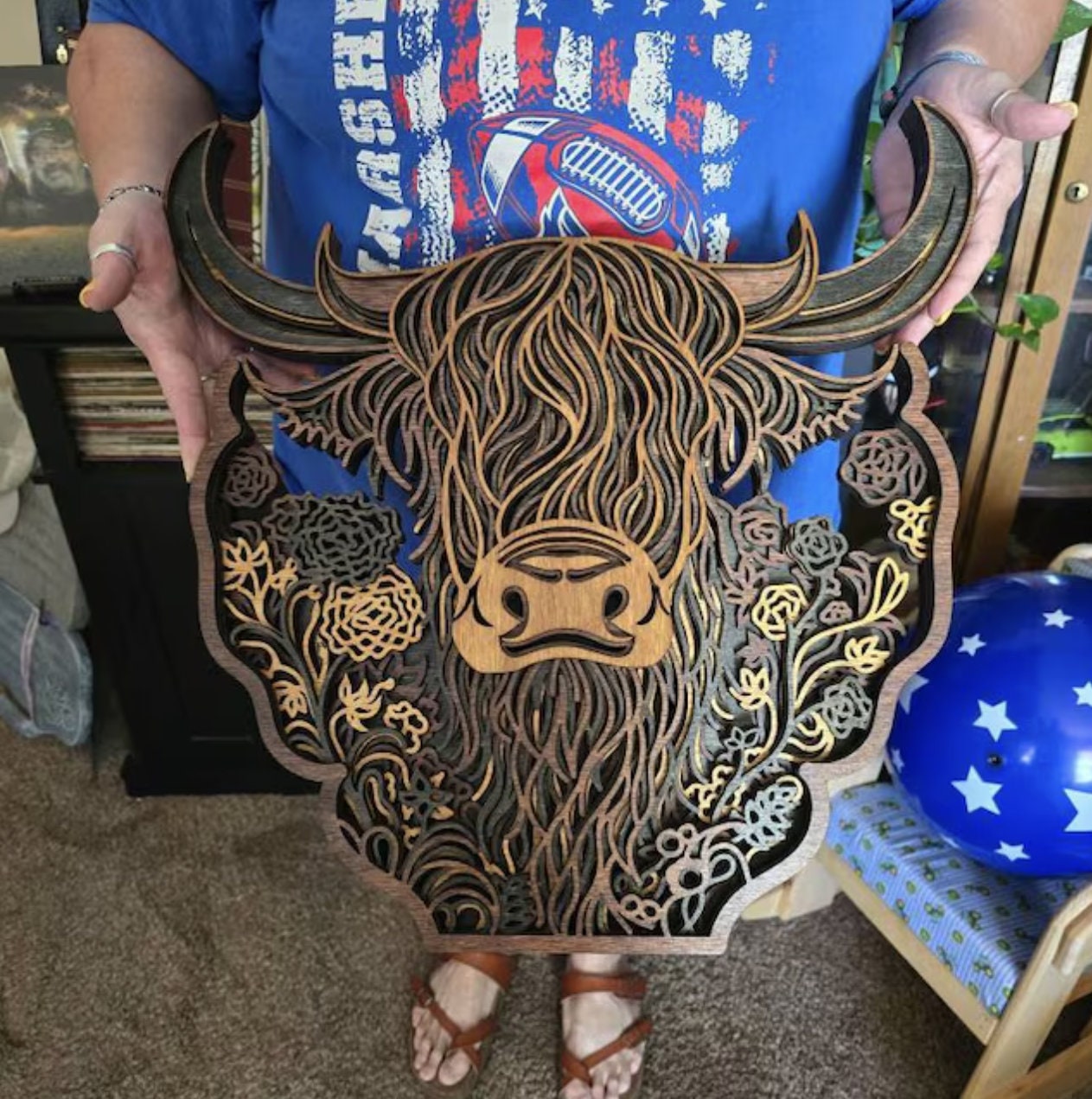 Multilayer Highland Cow Laser Cut File Layered Highland Cow Layered ...