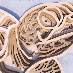 Layered Sea Turtle Laser Cut 3D File SVG Instant Download Vector ...