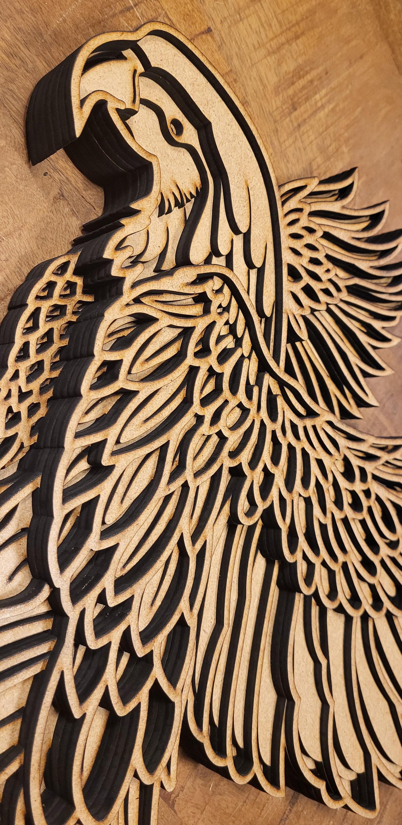 Multilayer Parrot Laser Cut File 3D Layered Parrot Paper Cut File SVG ...
