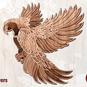 Multilayer Parrot Laser Cut File 3D Layered Parrot Paper Cut File SVG ...