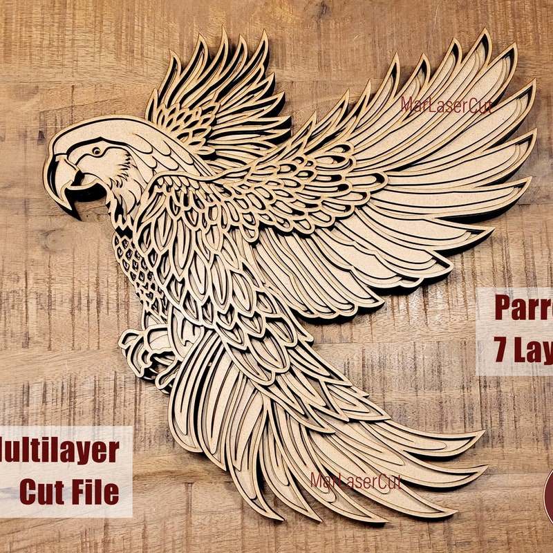 3d Parrot Laser Engraving - Etsy