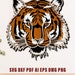 Multilayer Tiger Head Laser Cut File 3D Tiger Mandala Layered Dxf ...