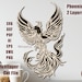 Multilayer Phoenix Laser Cut File 3D Layered Phoenix Paper Cut SVG ...