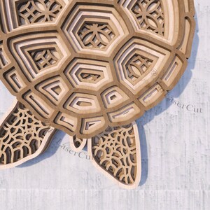 Sea Turtle Laser Cut File Multilayer SVG Instant Download Vector ...