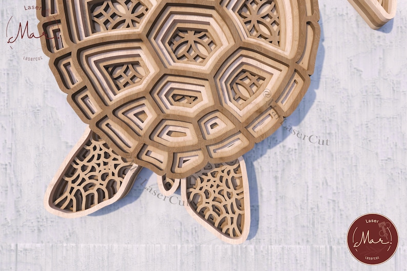 Sea Turtle Laser Cut File Multilayer SVG Instant Download - Etsy