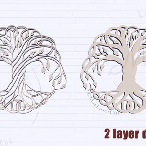 Layered Tree of Life Laser Cut Files 3D Laser Cut Layered Tree SVG ...