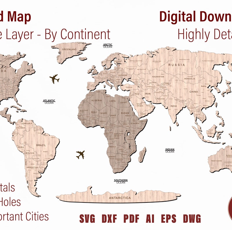 Mandala World Map - Etsy