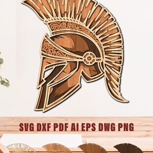 Multilayer Spartan Laser Cut File 3D Layered Spartan Template Gladiator ...