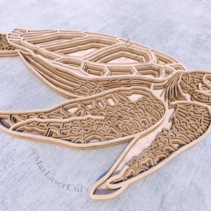 Layered Sea Turtle Laser Cut 3D File SVG Instant Download Vector ...