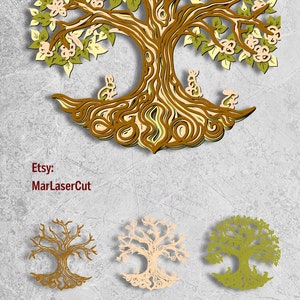 Tree of Life Layered SVG Tree of Life SVG Cut File 3d Layer Tree of ...