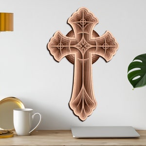 Layered Cross Laser Cut File 3D Multilayer Cross Layered Plywood ...