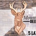 Multilayer Mountain Deer Laser Cut File Deer 3D Laser File SVG Layered ...