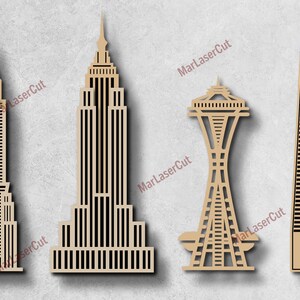 Multilayer Individual USA Landmarks Laser Cut File 3D Layered United ...