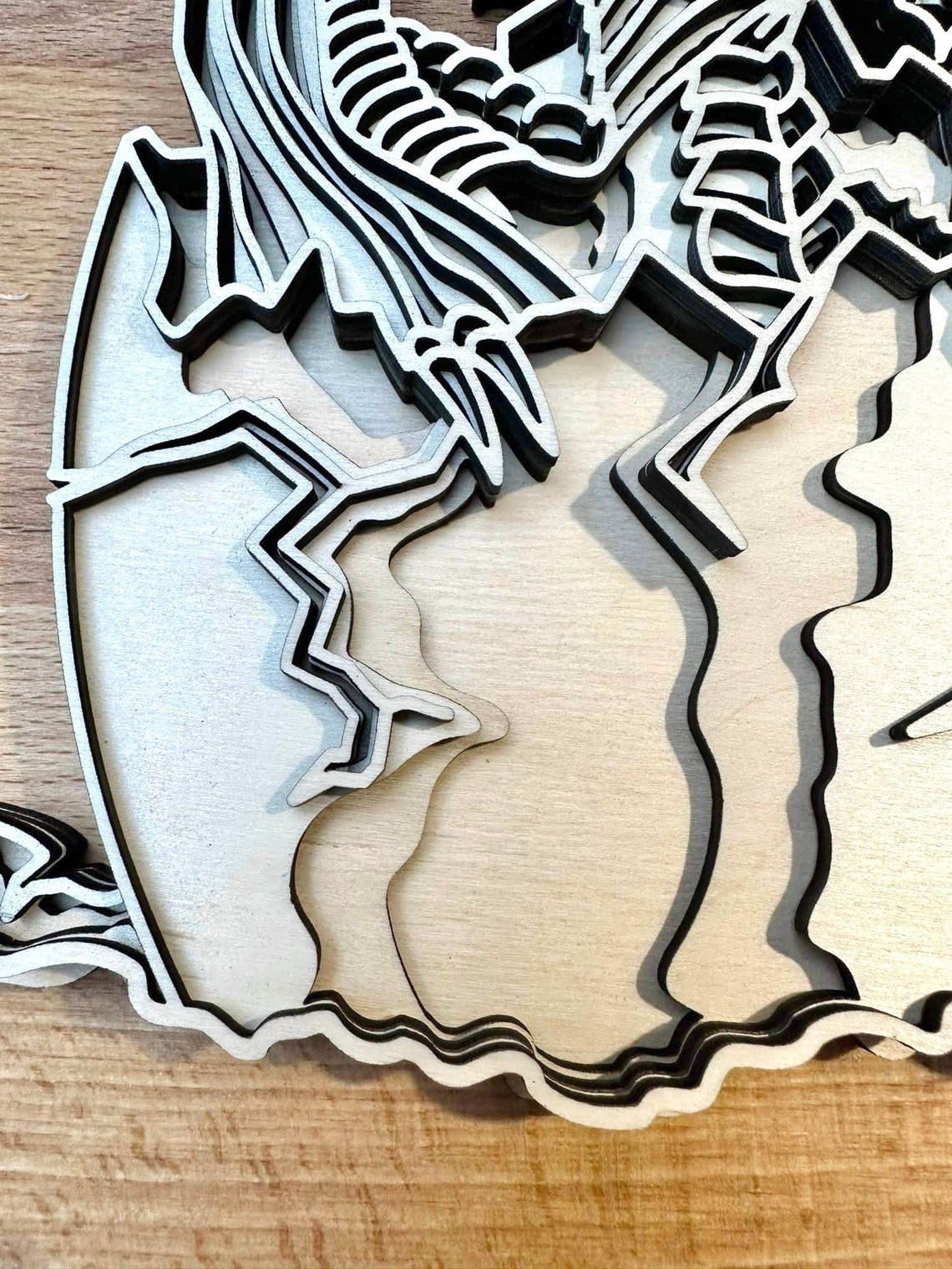 Dragon Laser Cut 3D File SVG Multilayer Laser Cut for Instant Download ...