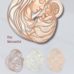 Multilayer Virgin Mary Laser Cut File Layered Virgin SVG Paper Cut ...