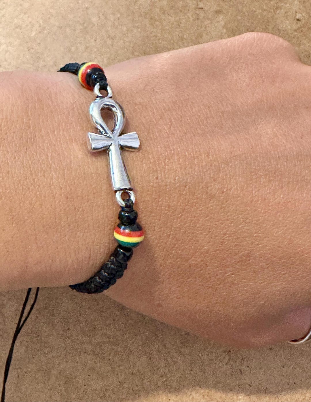 Ankh Cross Bracelet/ankh Symbol/reggae Bracelet/braided Bracelet ...