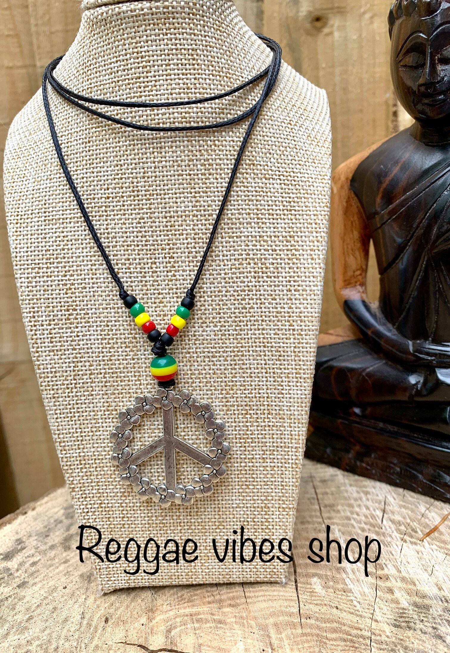 Peace Sign Necklace/peace Sign Pendant/peace Symbol/reggae Pendant ...
