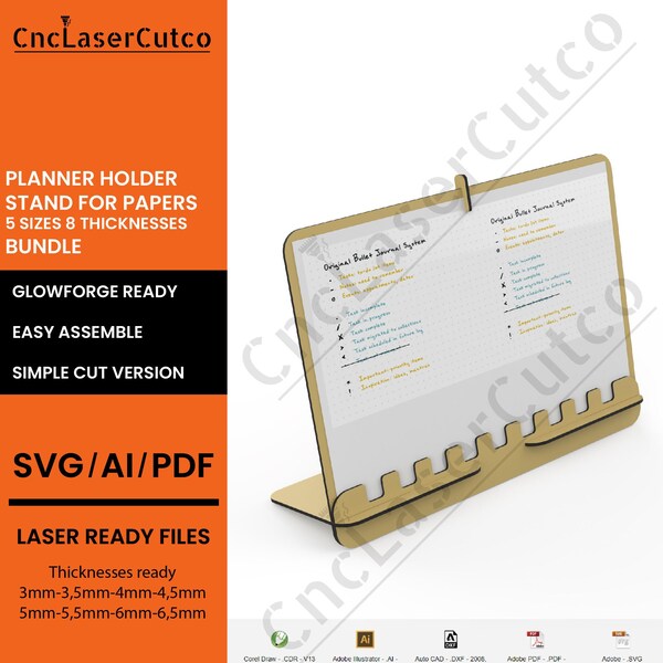 Note Card Stand Svg - Etsy