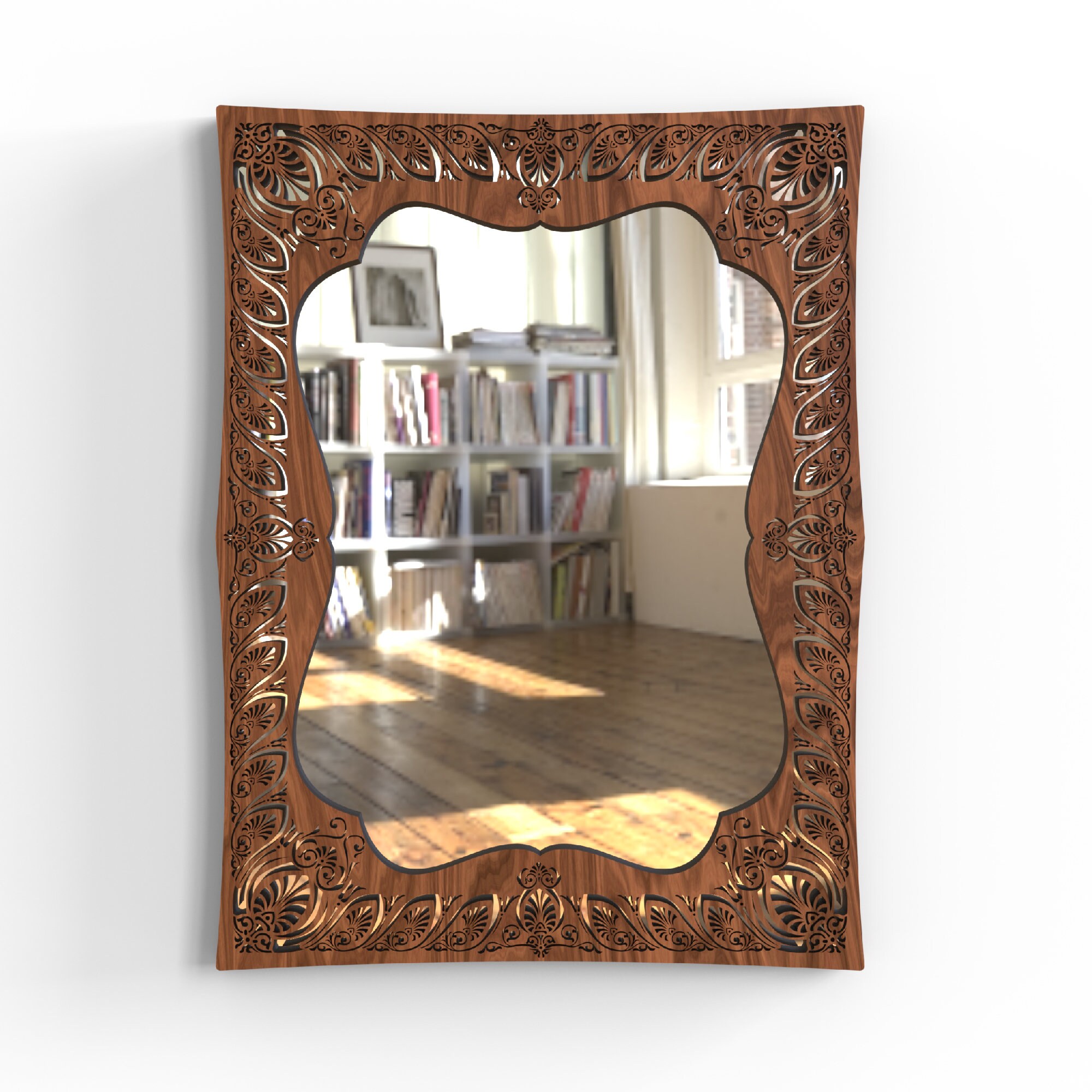 Ornamental Pattern Multilayer Mirror Svg File, Framed Mirror Svg ...