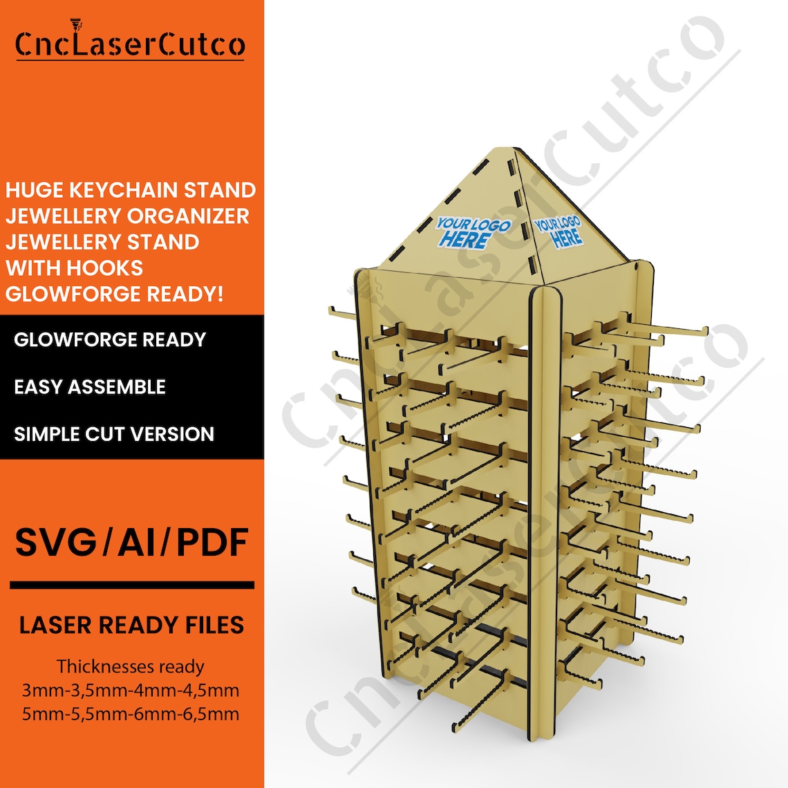 Lasercut Hooked Display Stands Bundle SVG display Stand SVG - Etsy