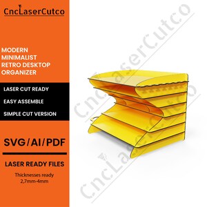 Desk Organizer Laser Cut SVG Bundle, Office Storage SVG, Laser Cut File ...