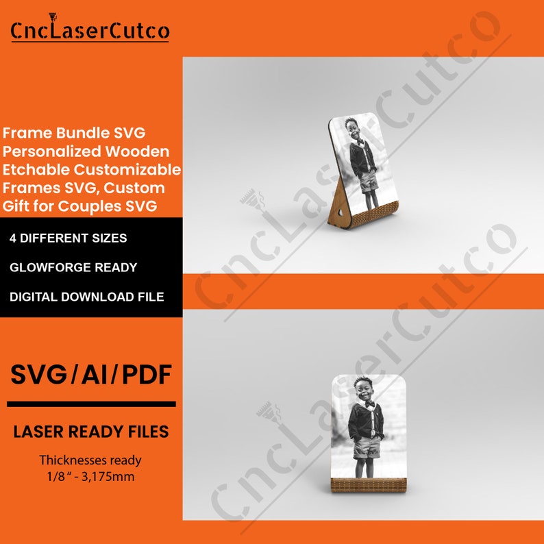 Curved Frame SVG Bundle Photo Holder Laser Cut File Laser - Etsy