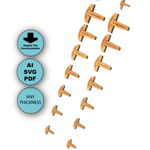 Glowforge Pin Bundle, Honeycomb Pin SVG, Crumb Tray Pins for Glowforge ...