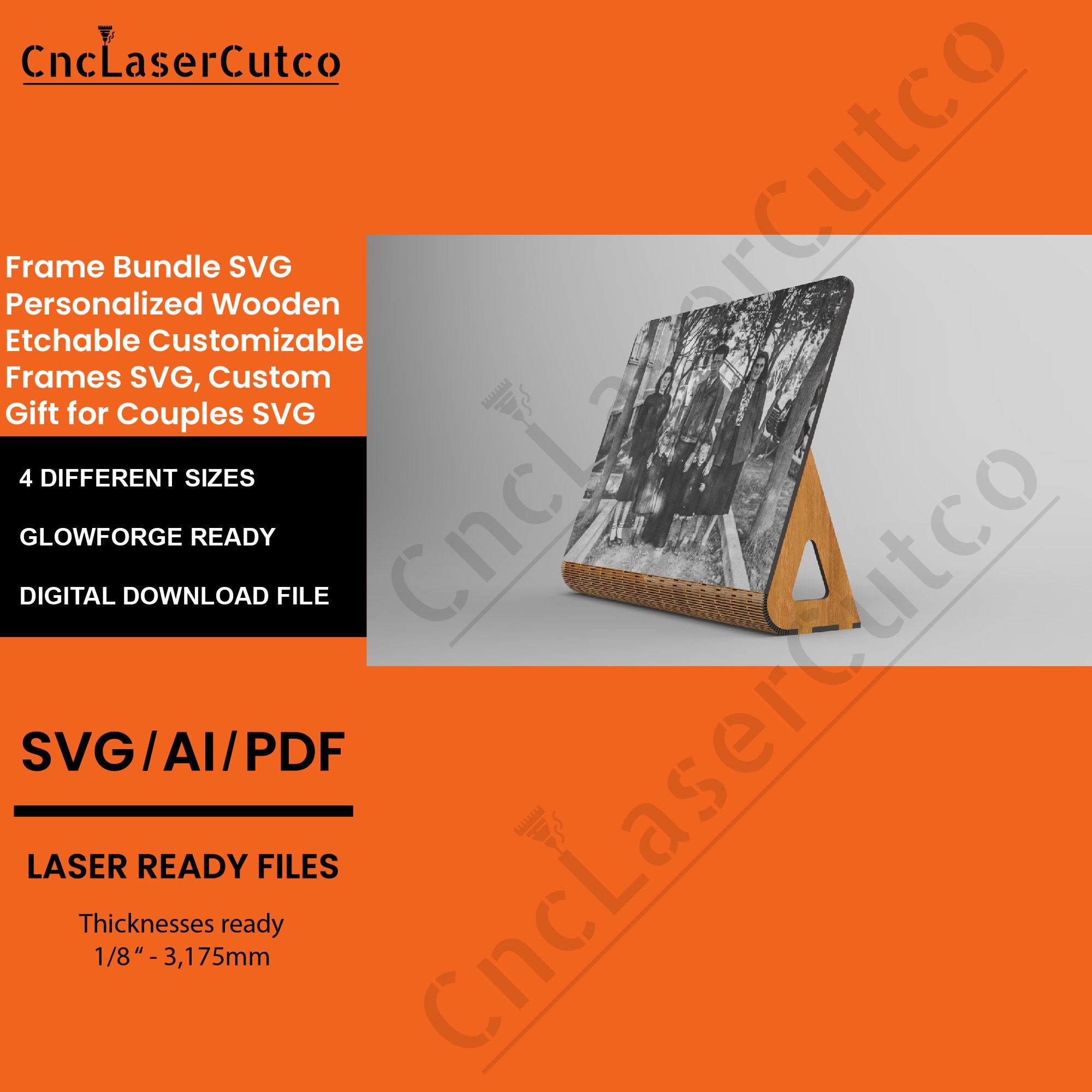 Curved Frame SVG Bundle Photo Holder Laser Cut File Laser - Etsy