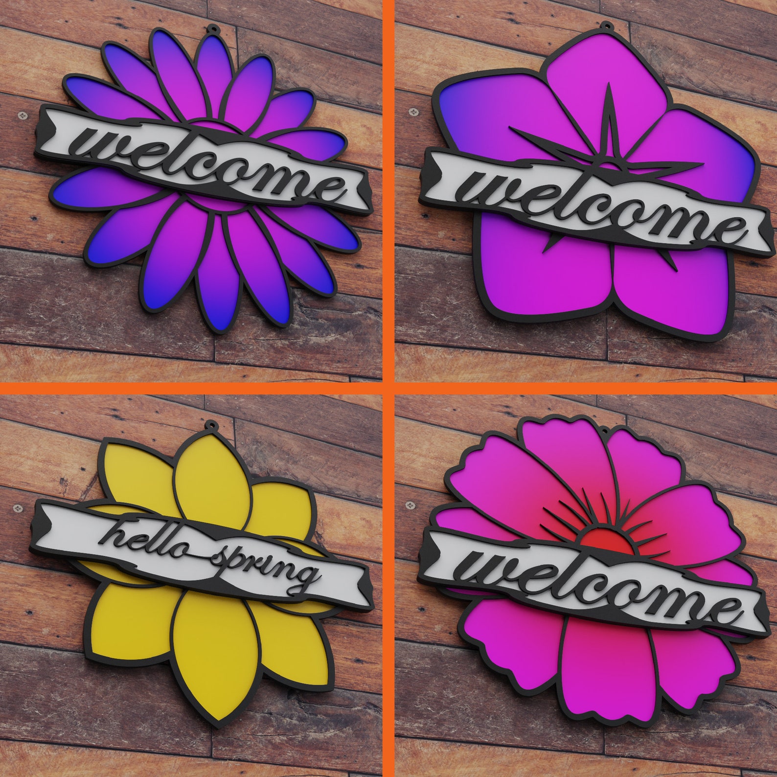 Multilayer Sign SVG Bundle Multilayer Laser Cut File Front - Etsy