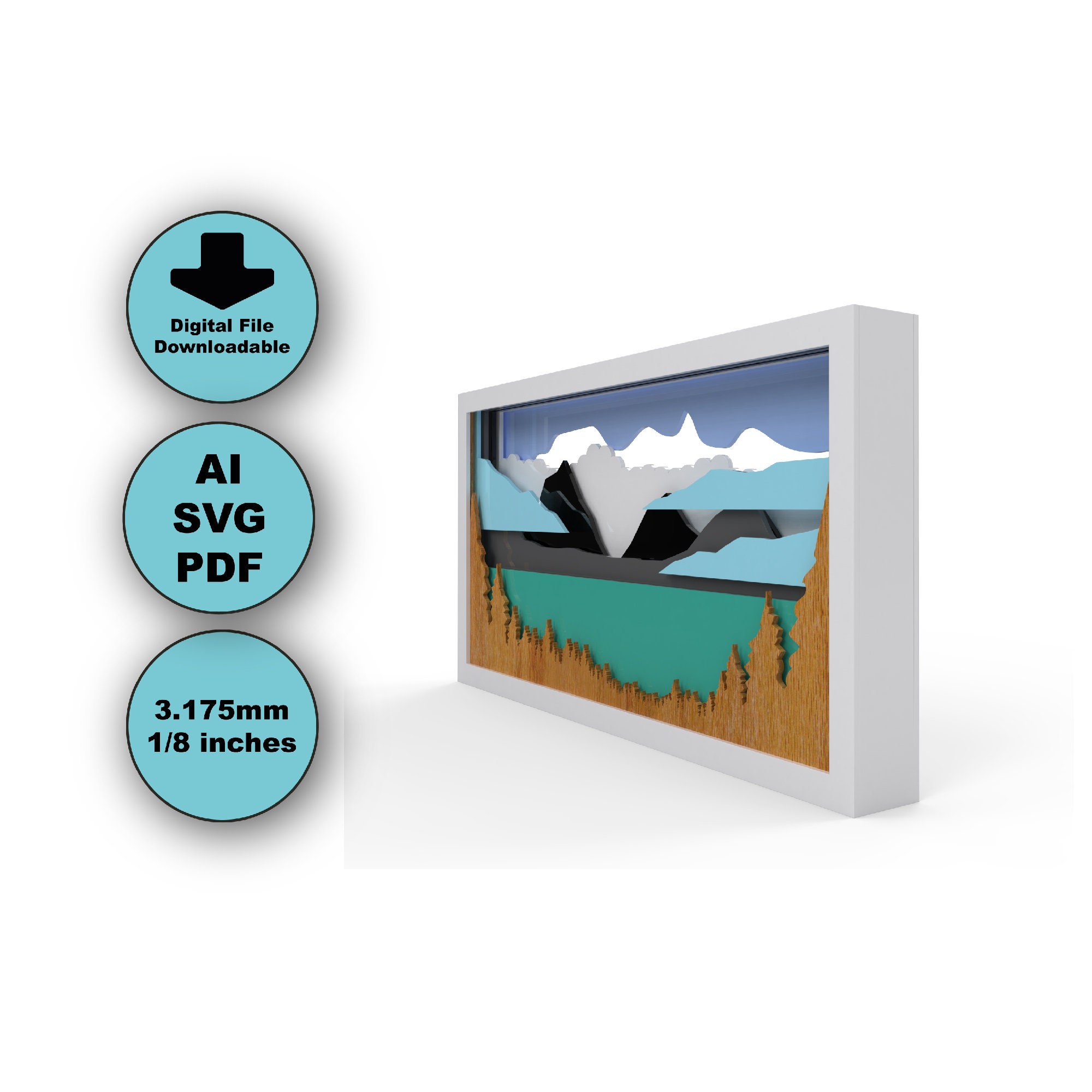 Multilayer 3D Art SVG Laser Cut Multilayer File Mandala DXF - Etsy