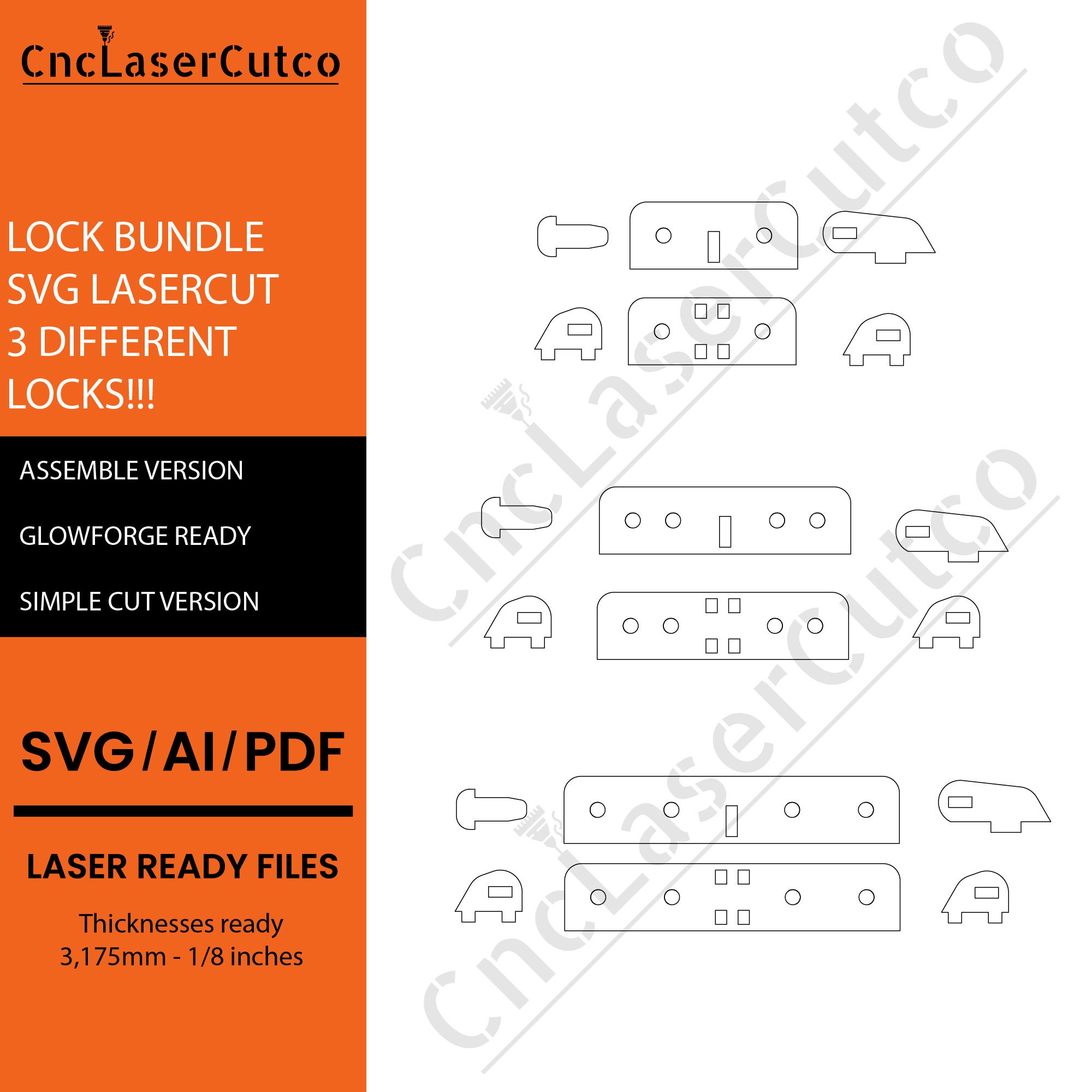 Wooden Lock SVG Bundle, Lock Laser Cut File, Glowforge Ready, Laser Cut ...
